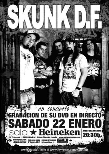 RECORDATORIO DEL CONCIERTO-GRABACIÓN DVD DE SKUNK D.F. - The Metal Circus
