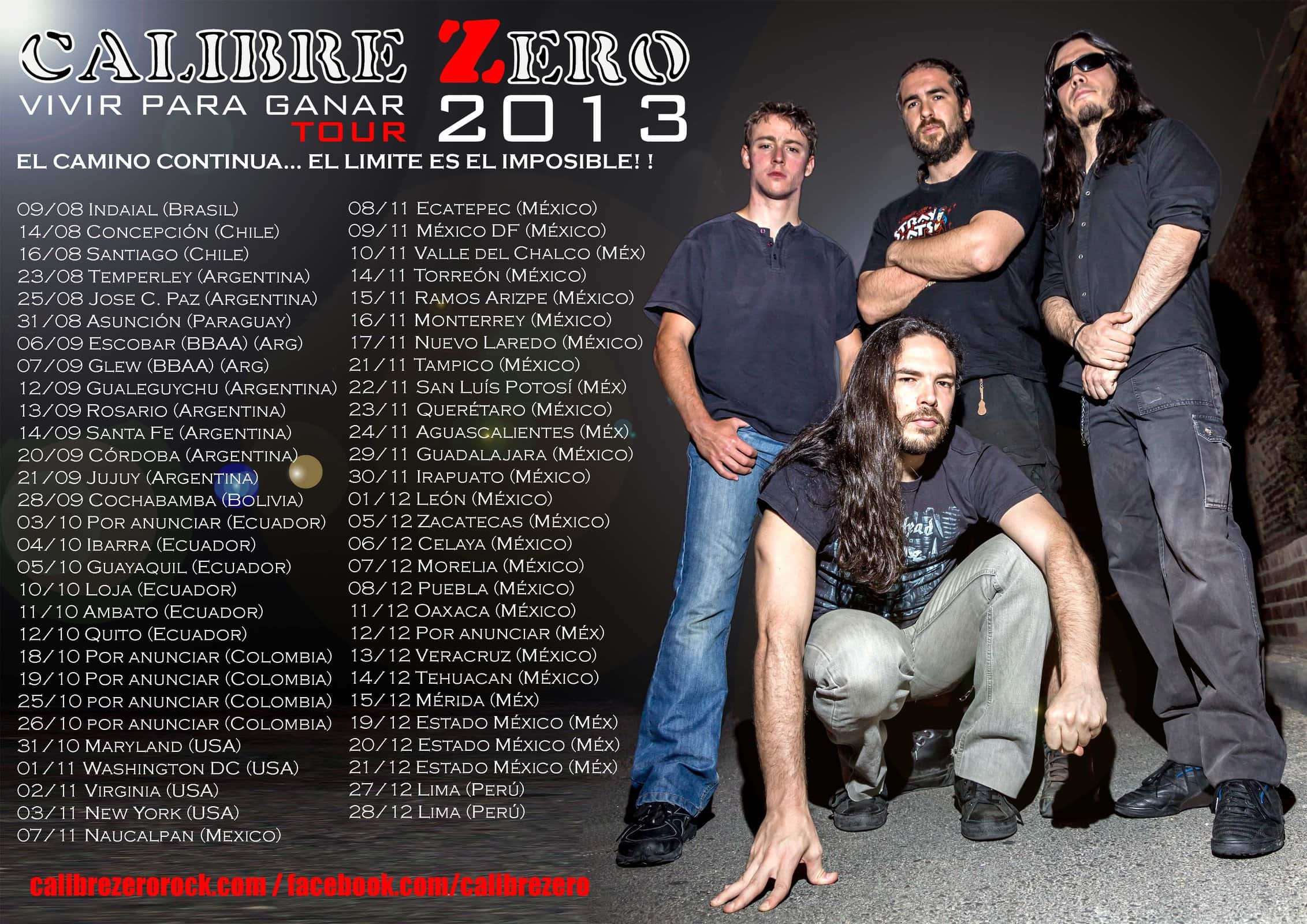 NOVEDADES DE CALIBRE ZERO: VIDEO CLIP-TEMA DE ADELANTO, Y MÁS FECHAS ...